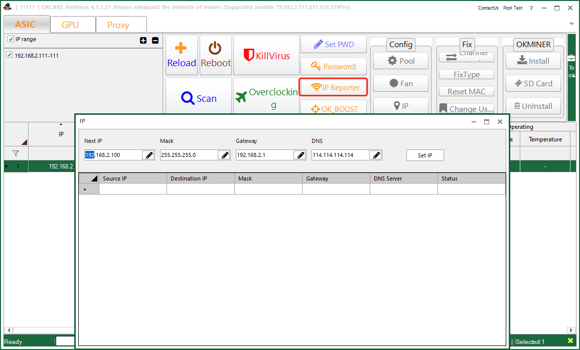 OKCARE - This section describes the functions of the ASIC module – OKMINER