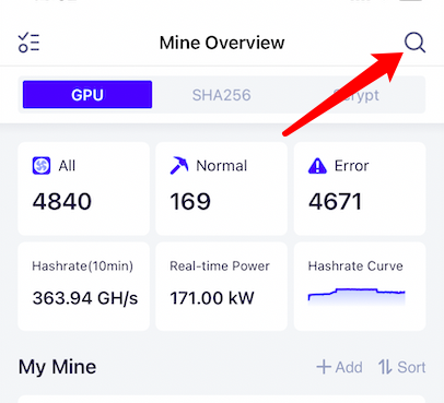 search function – OKMINER