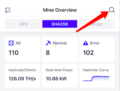 search function – OKMINER
