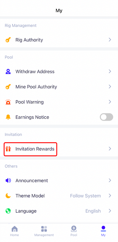 App-Invitation Rewards – OKMINER