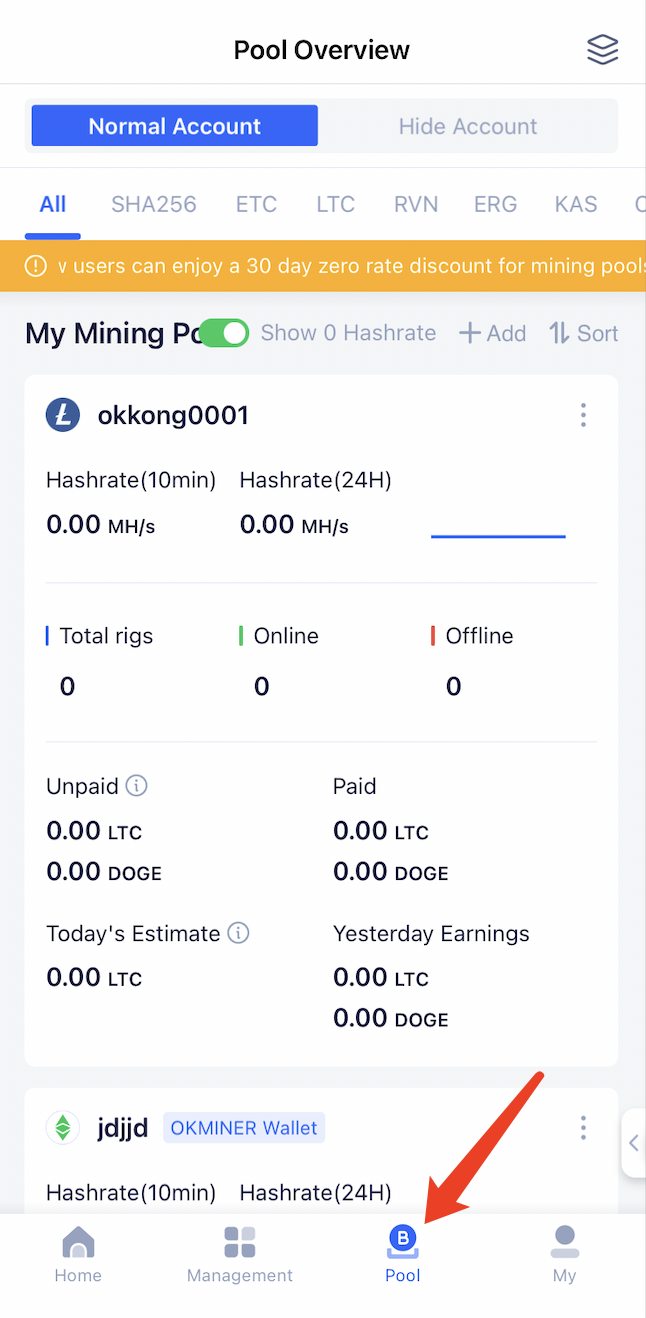 App accounts-The OKMINER pool creates mining accounts – OKMINER