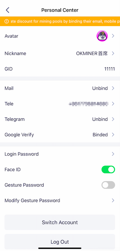 user center – OKMINER
